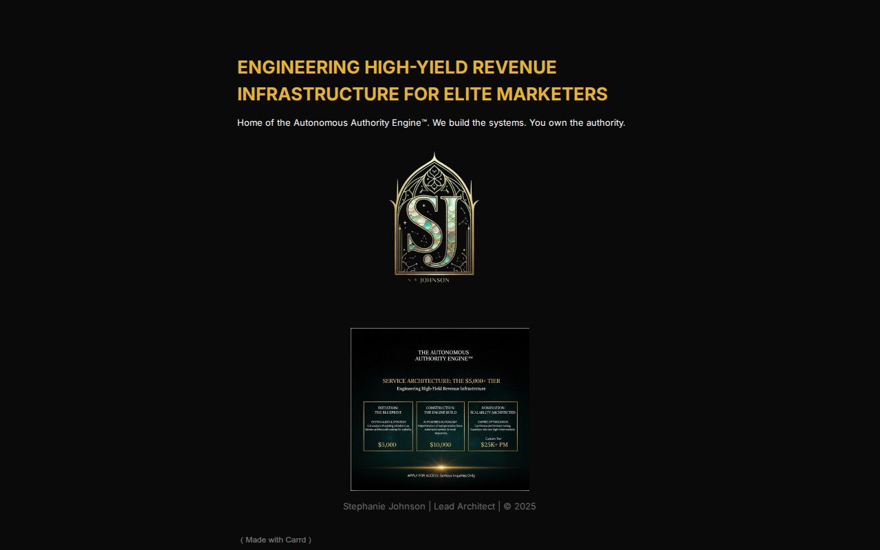 The Autonomous Authority Engine